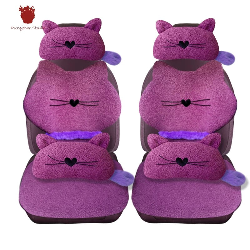 Cat Themed Car Accessories-Purple