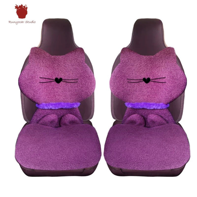 Cat Themed Car Accessories-Purple