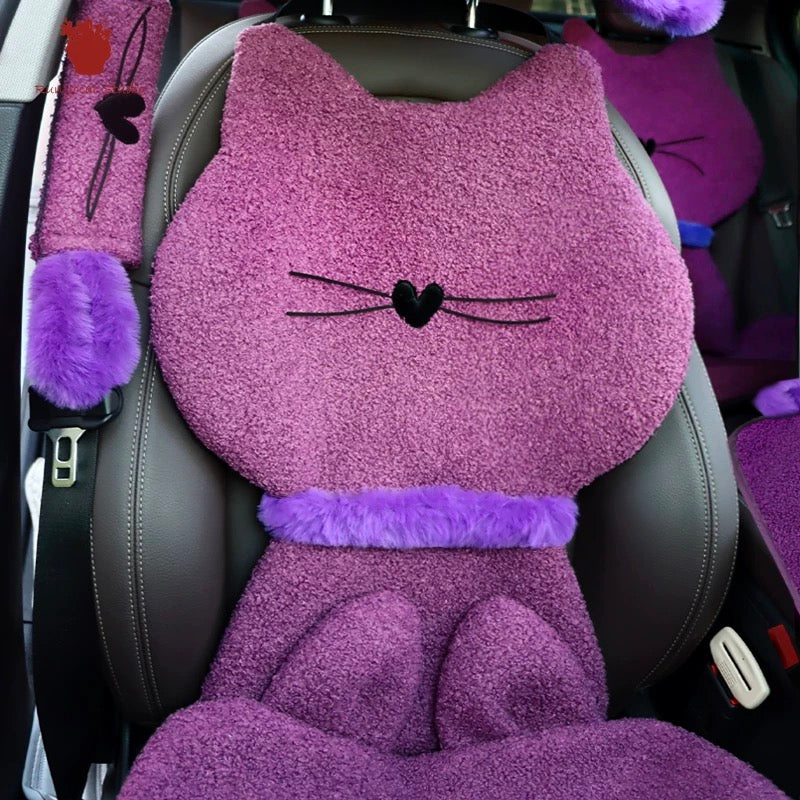 Cat Themed Car Accessories-Purple