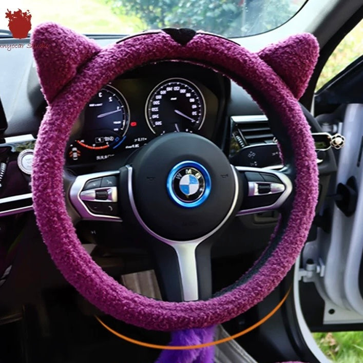 Cat Themed Car Accessories-Purple