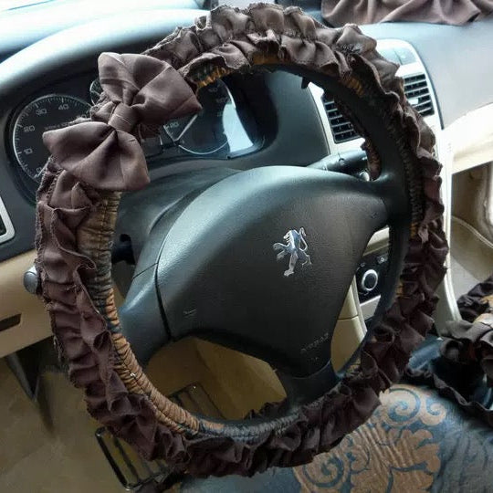 Lace On Steering Wheel Cover