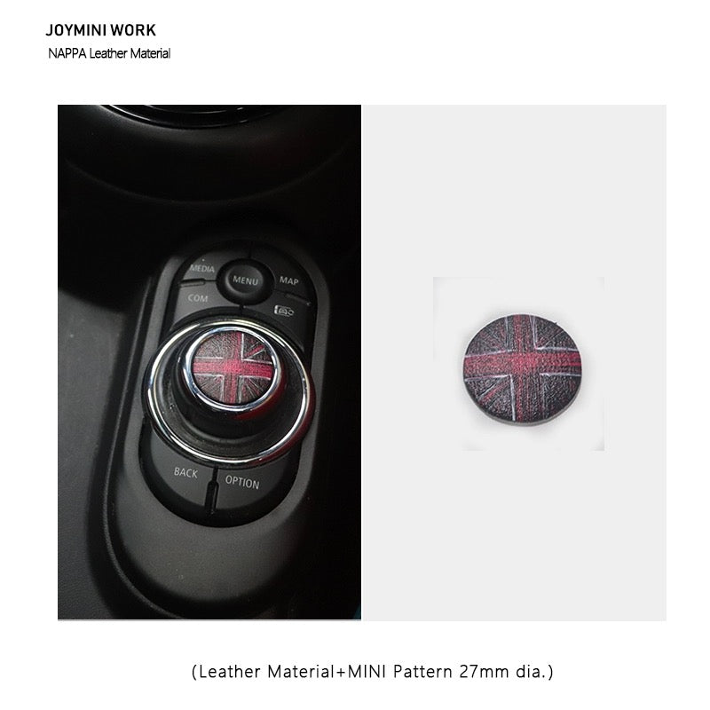 Smiley Jack Union I love Mini Checkers Media Button Leather Sticker De ...