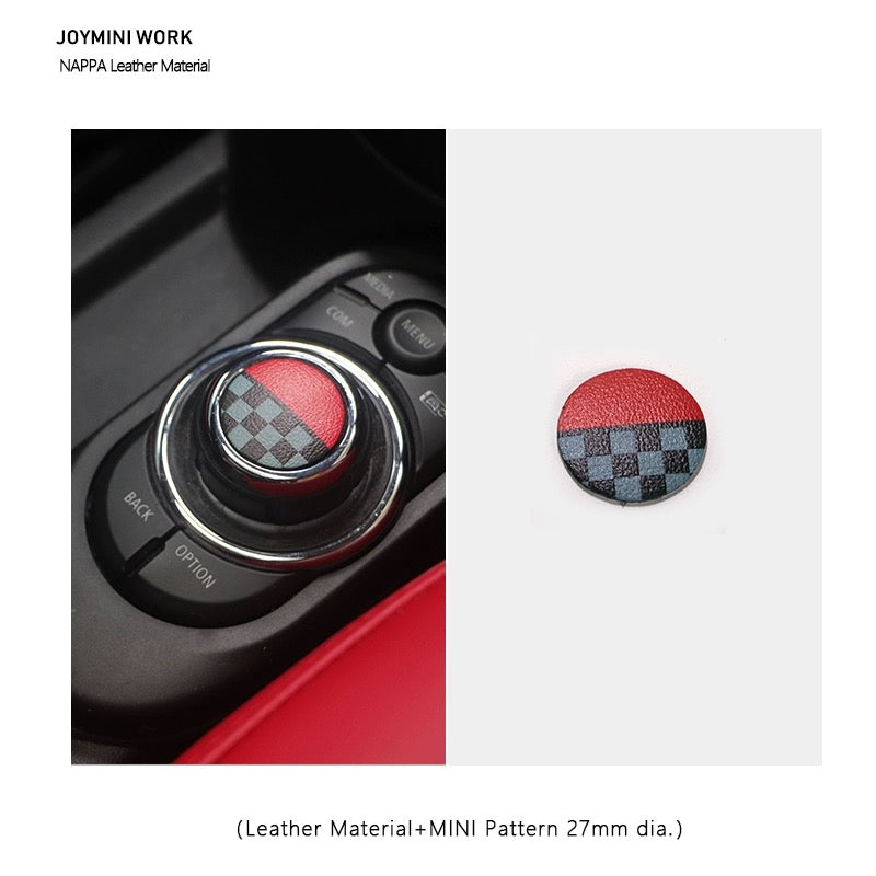 Smiley Jack Union I love Mini Checkers Media Button Leather Sticker De ...