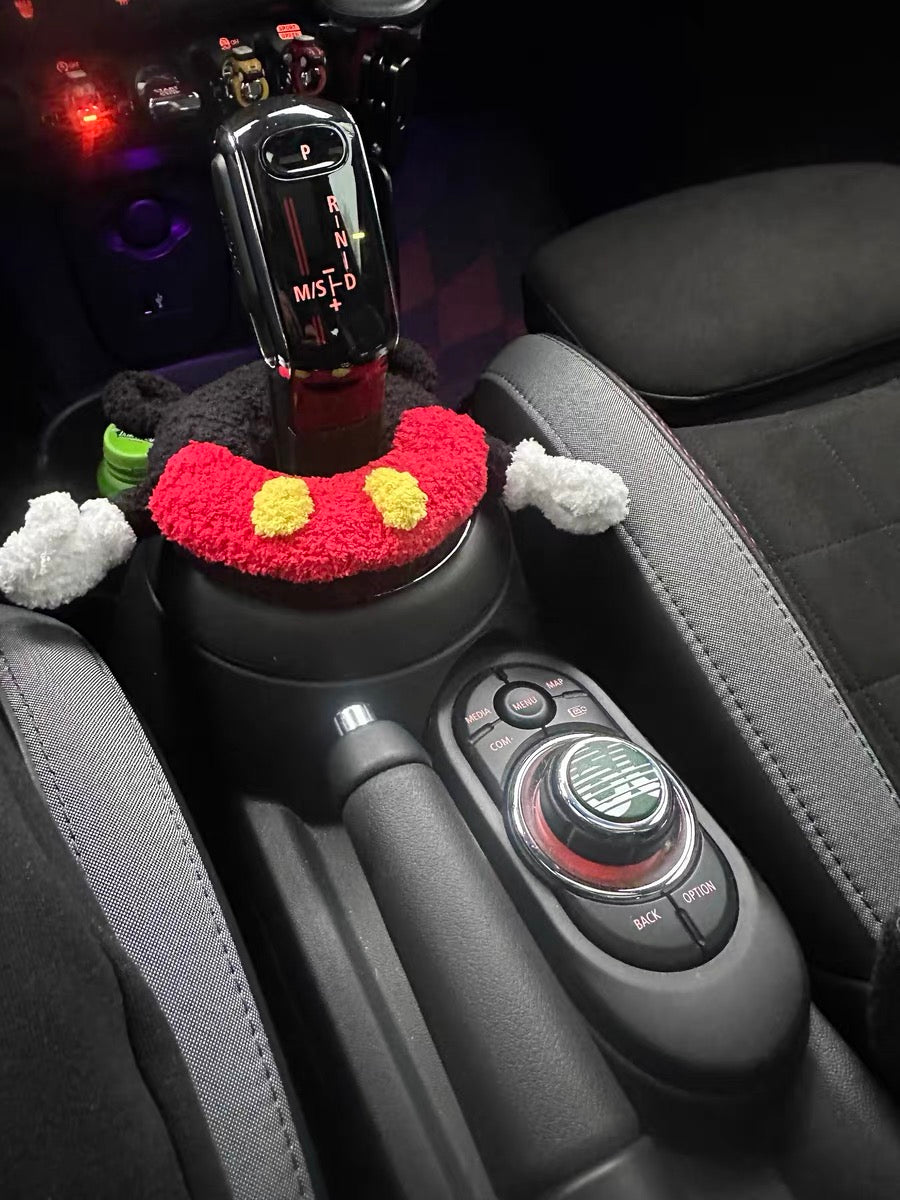 Media Button Leather Sticker Decal for Mini Cooper
