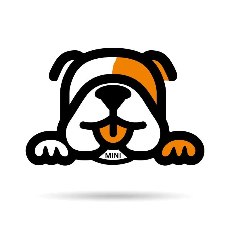 Bulldog Car Window Decal – Mini Cooper Dog Sticker
