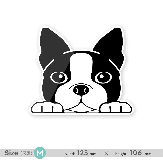 Bulldog Car Window Decal – Mini Cooper Dog Sticker