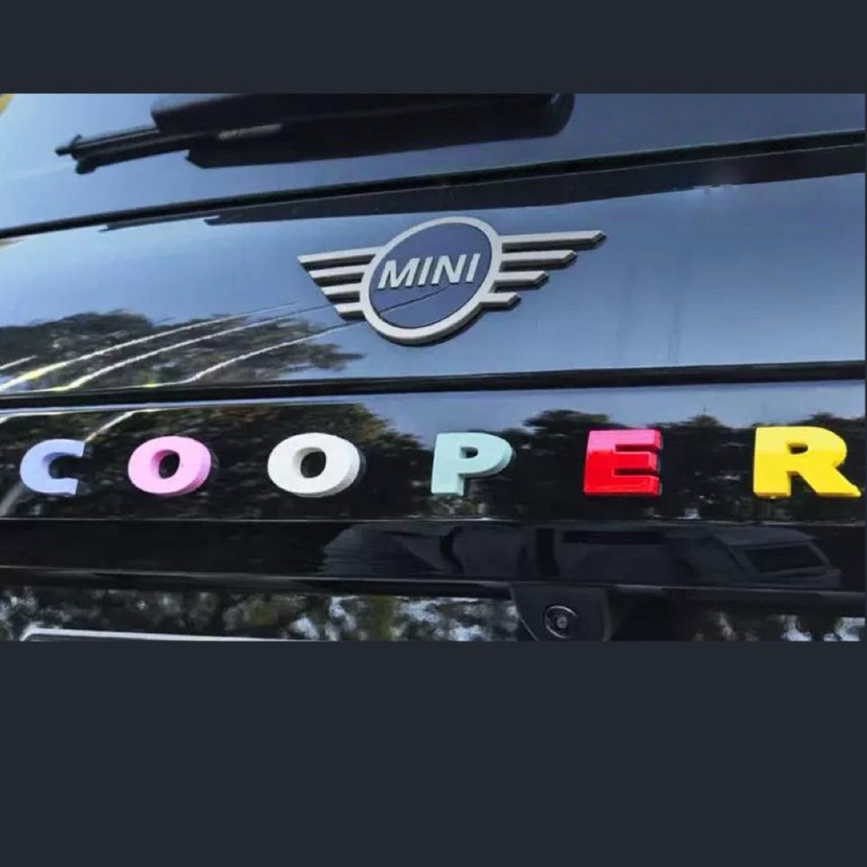 MINI Cooper Aceman Rear Emblem Letter Overlay