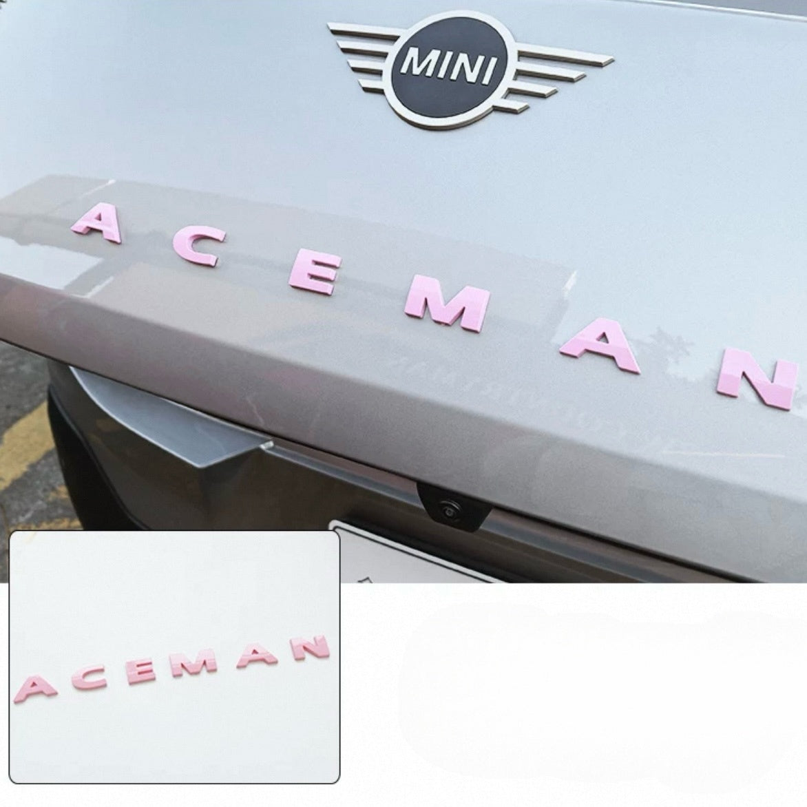 MINI Cooper Aceman Rear Emblem Letter Overlay