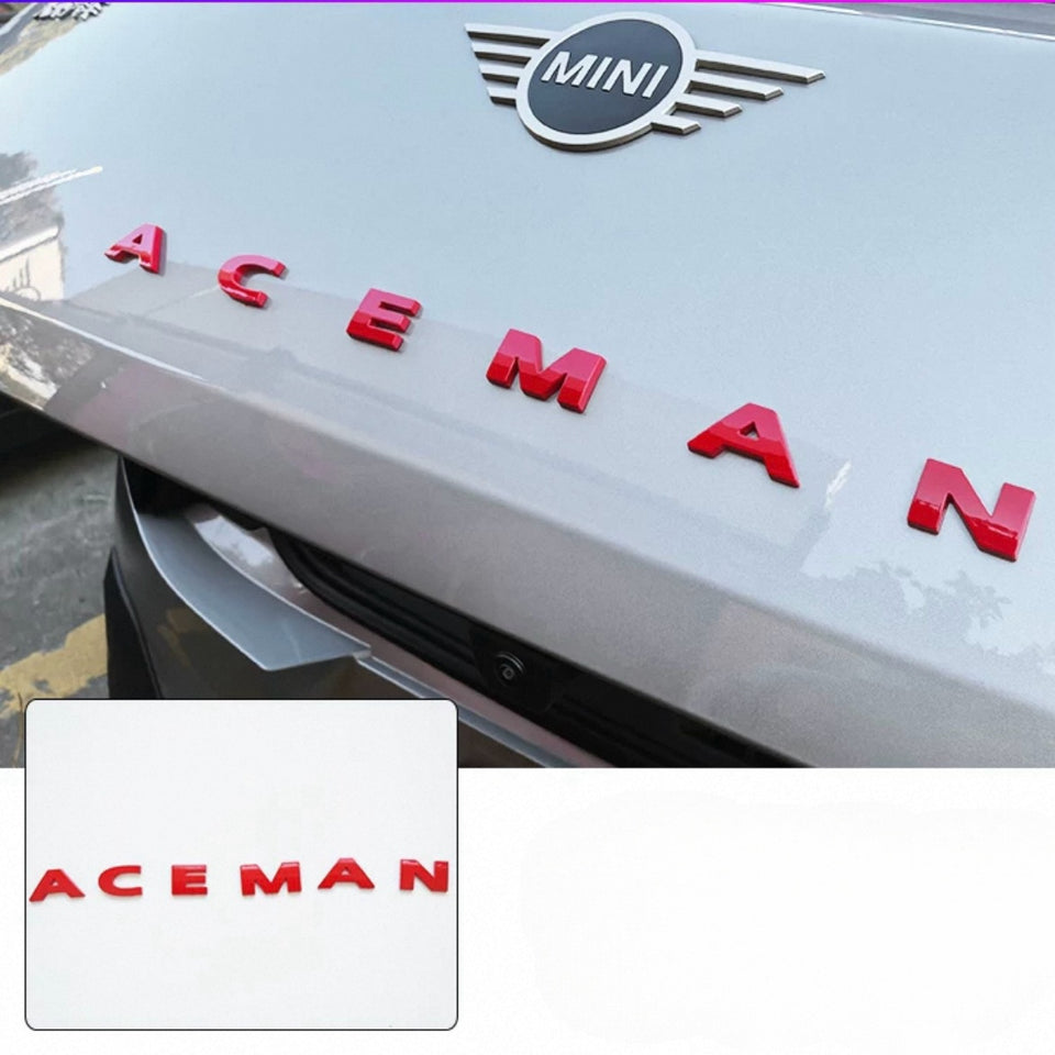 MINI Cooper Aceman Rear Emblem Letter Overlay