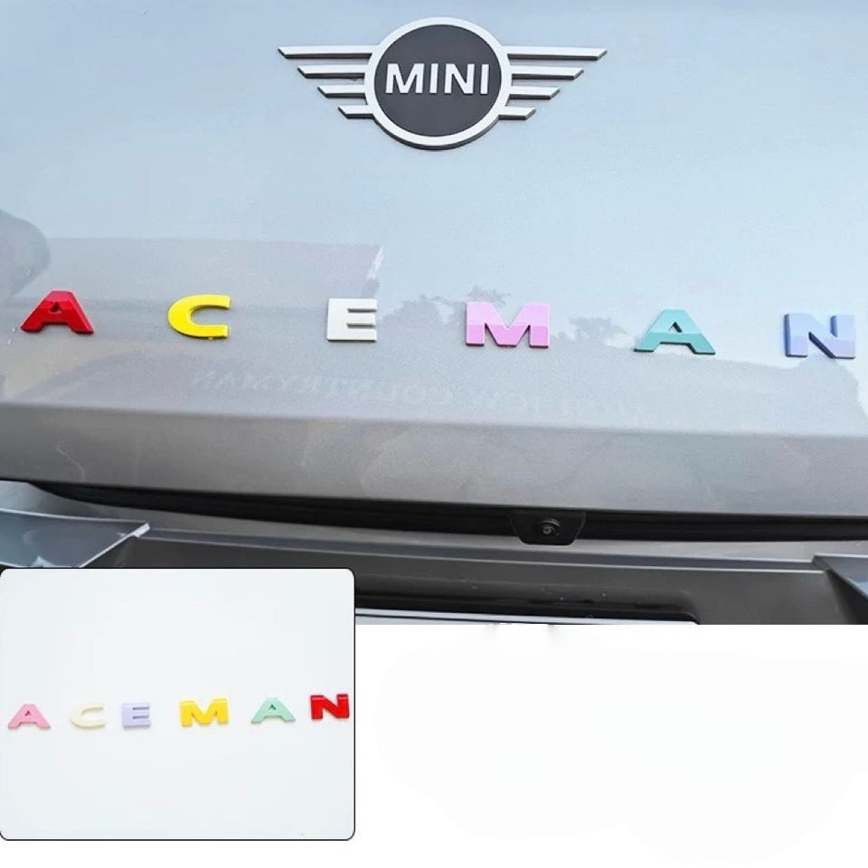 MINI Cooper Aceman Rear Emblem Letter Overlay