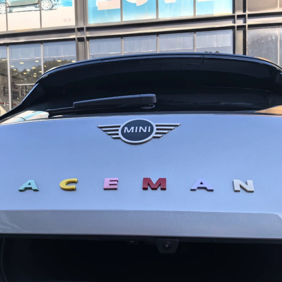 MINI Cooper Aceman Rear Emblem Letter Overlay