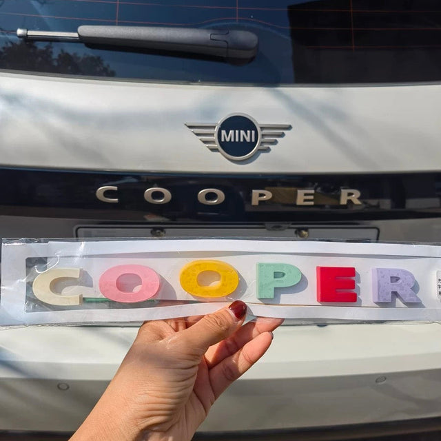 MINI Cooper Aceman Rear Emblem Letter Overlay