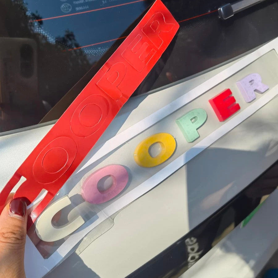 MINI Cooper Aceman Rear Emblem Letter Overlay