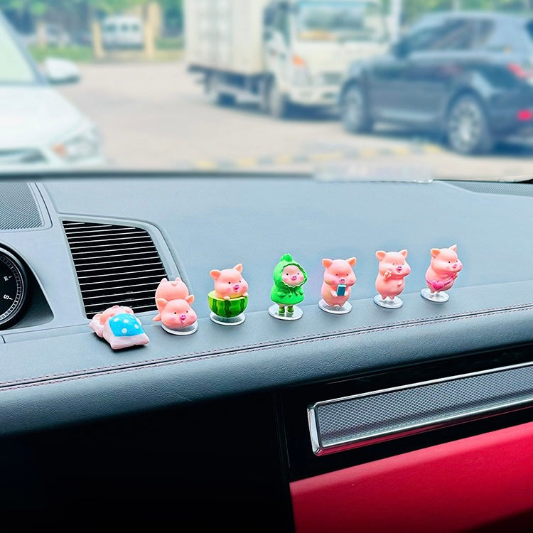 Funny Car Dashboard Decoration - 7 little pigs – Carsoda