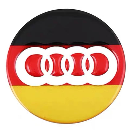 Germany Flag Three Colored Audi Emblem for Steering Wheel LOGO Sticker