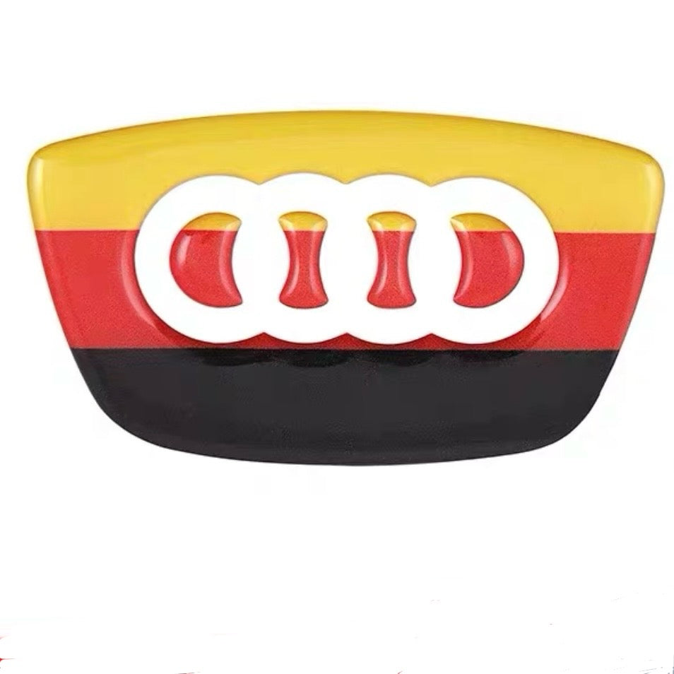Germany Flag Three Colored Audi Emblem for Steering Wheel LOGO Sticker