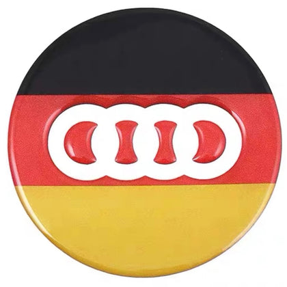 Germany Flag Three Colored Audi Emblem for Steering Wheel LOGO Sticker