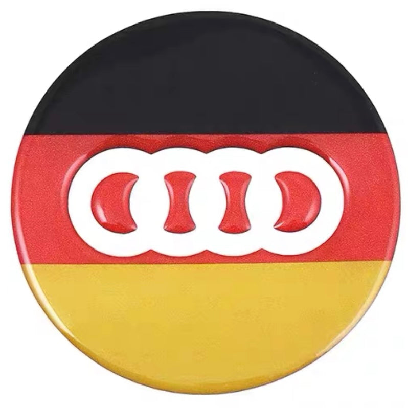Germany Flag Three Colored Audi Emblem for Steering Wheel LOGO Sticker