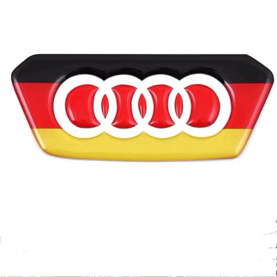 Germany Flag Three Colored Audi Emblem for Steering Wheel LOGO Sticker