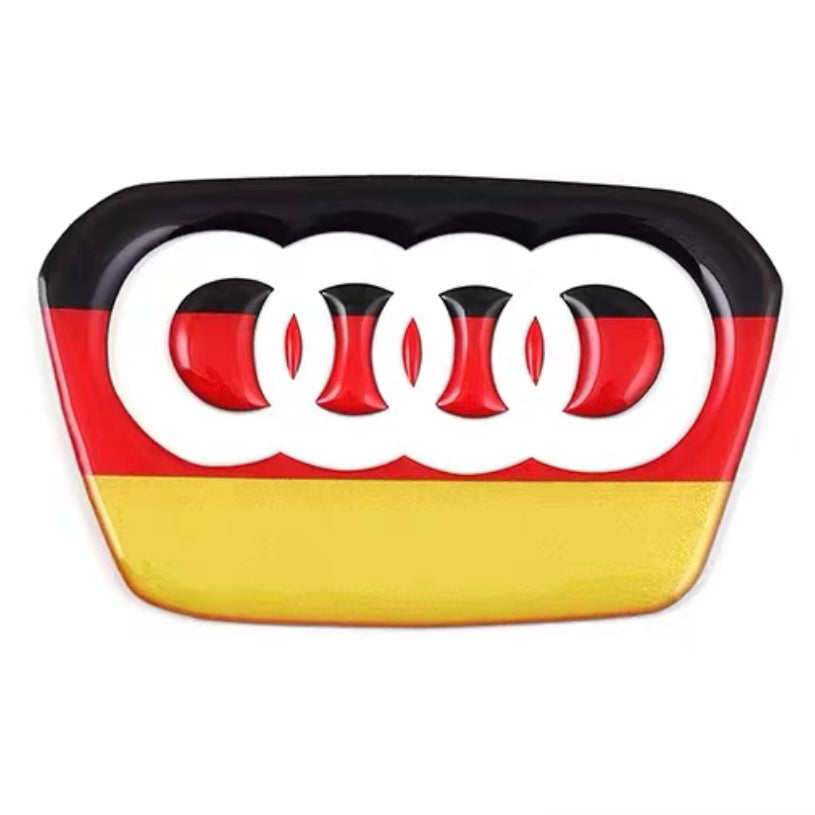 Germany Flag Three Colored Audi Emblem for Steering Wheel LOGO Sticker