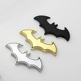 3D Chrome Metal Bat Car Decal Bumper Sticker