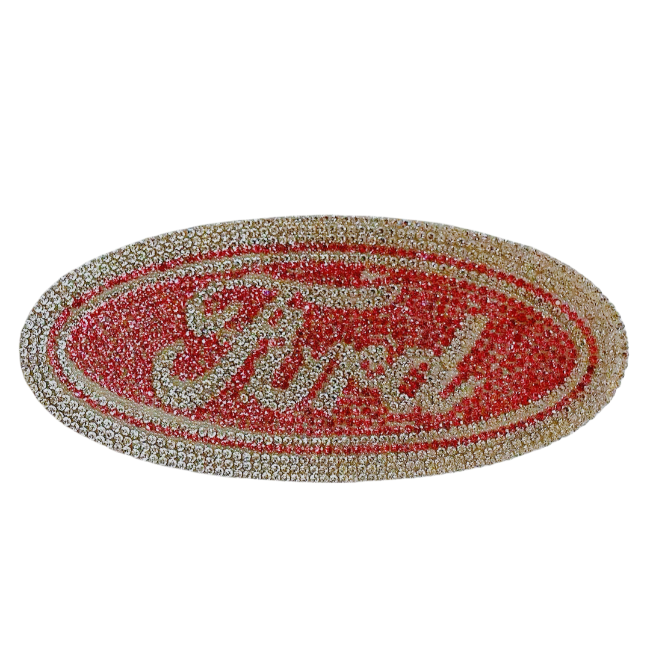 Bling Decals for Ford Rear Emblem (Pink and Silver) – Carsoda