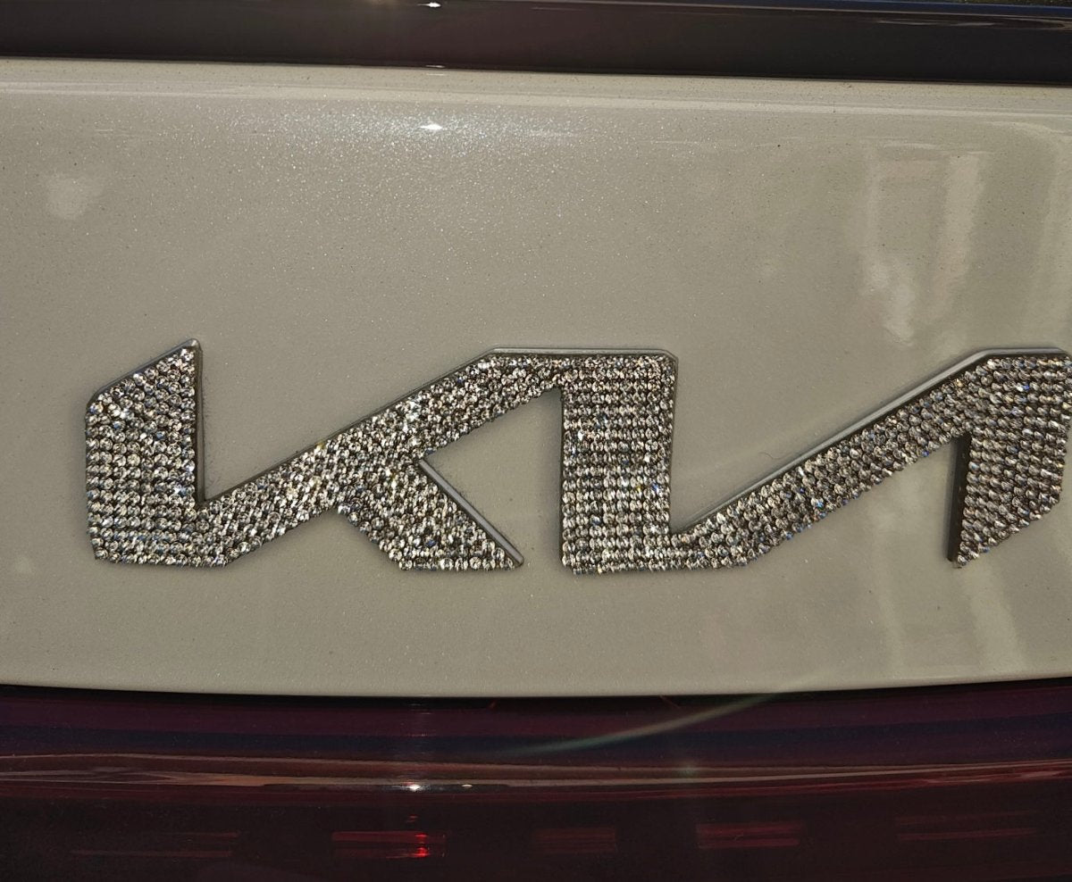 Bling Decal of New Kia Logo for the Trunk Emblem (silver)