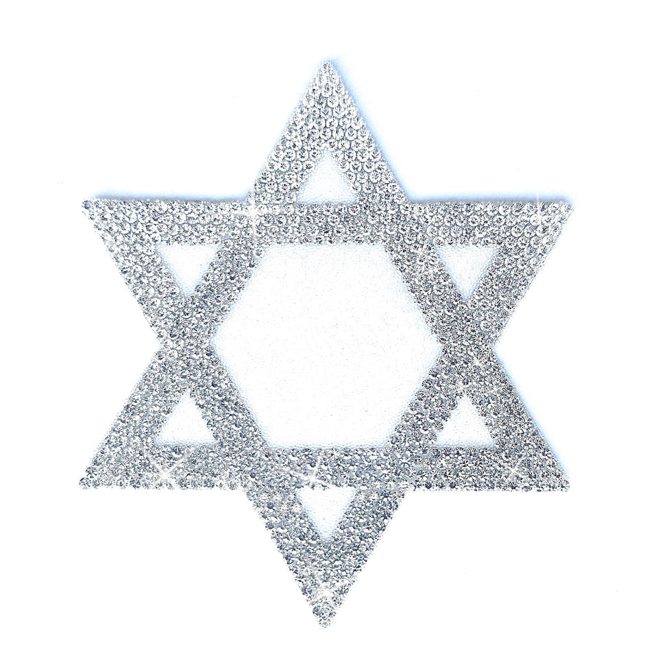 Star of David Sign Bling Decal, Jewish Symbol Rhinestones Sparkling St