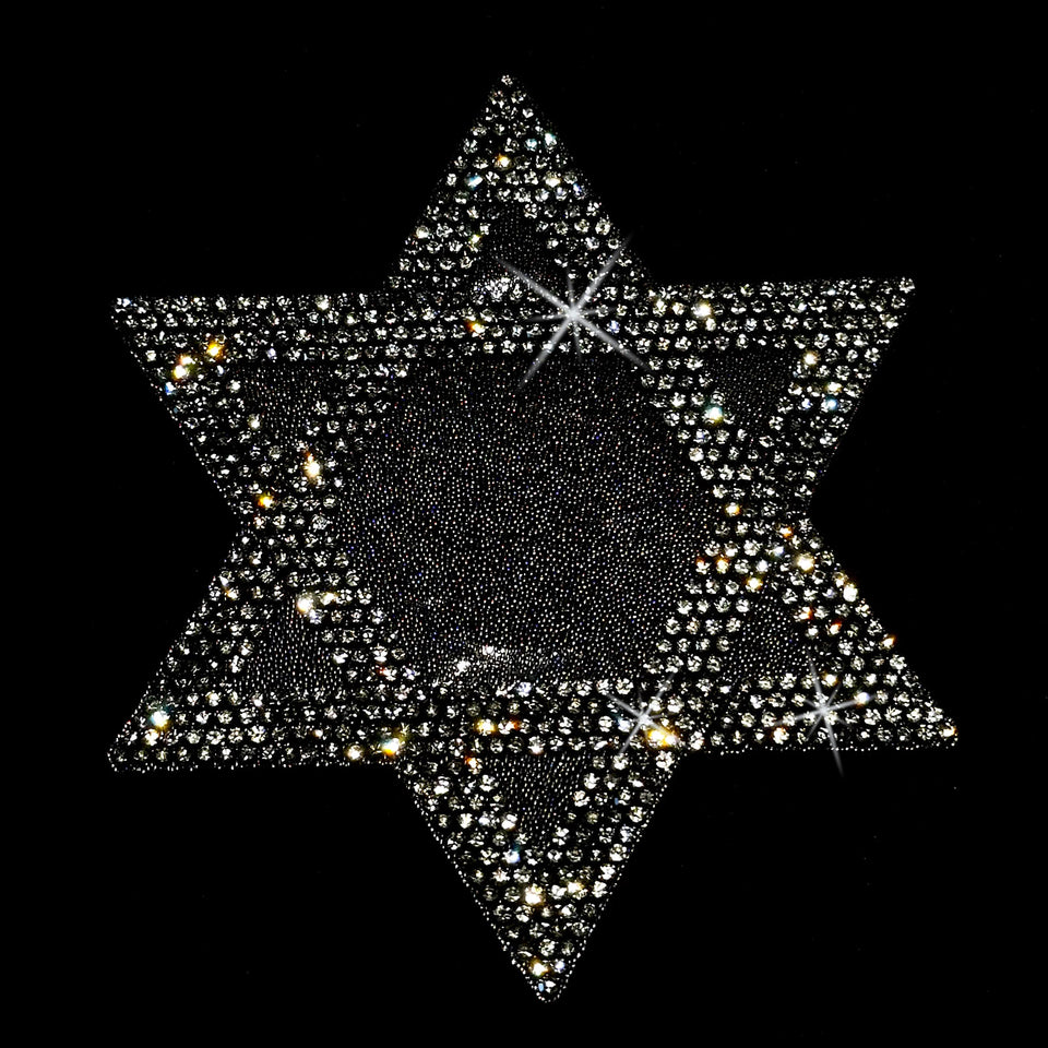 Star of David Sign Bling Decal, Jewish Symbol Rhinestones Sparkling St