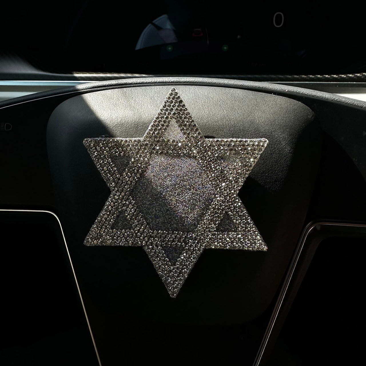 Star of David Sign Bling Decal, Jewish Symbol Rhinestones Sparkling St