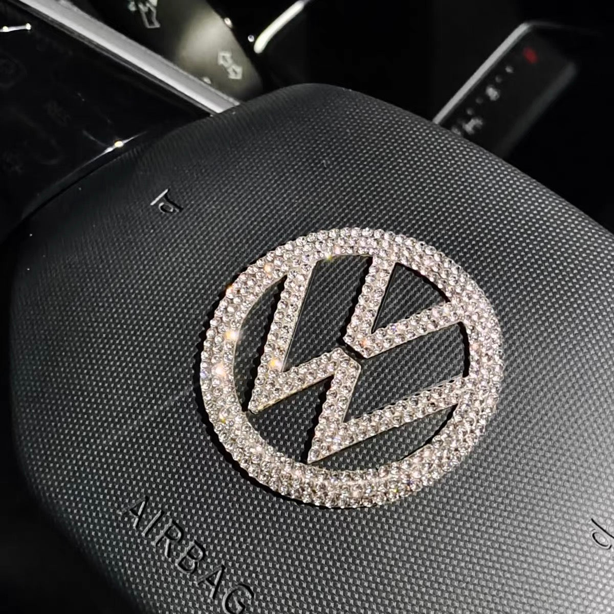 VW Rhinestone Steering Wheel Emblem Decal - Fits 2021-2025 Models | VW ...