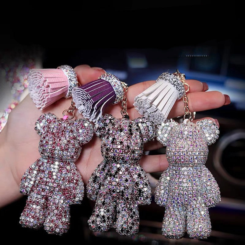 Bling Bear Car Keychain Pendant - Universal fitting