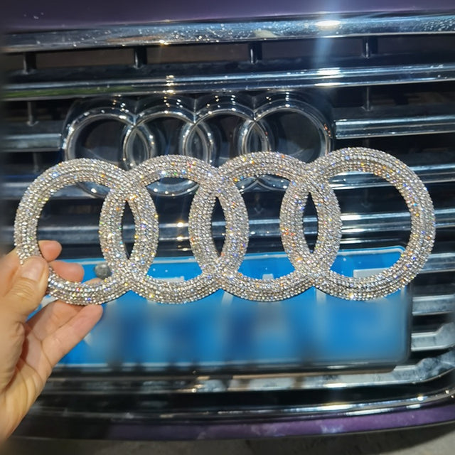 Bling One-piece easy to install AUDI Emblem - Front/Rear
