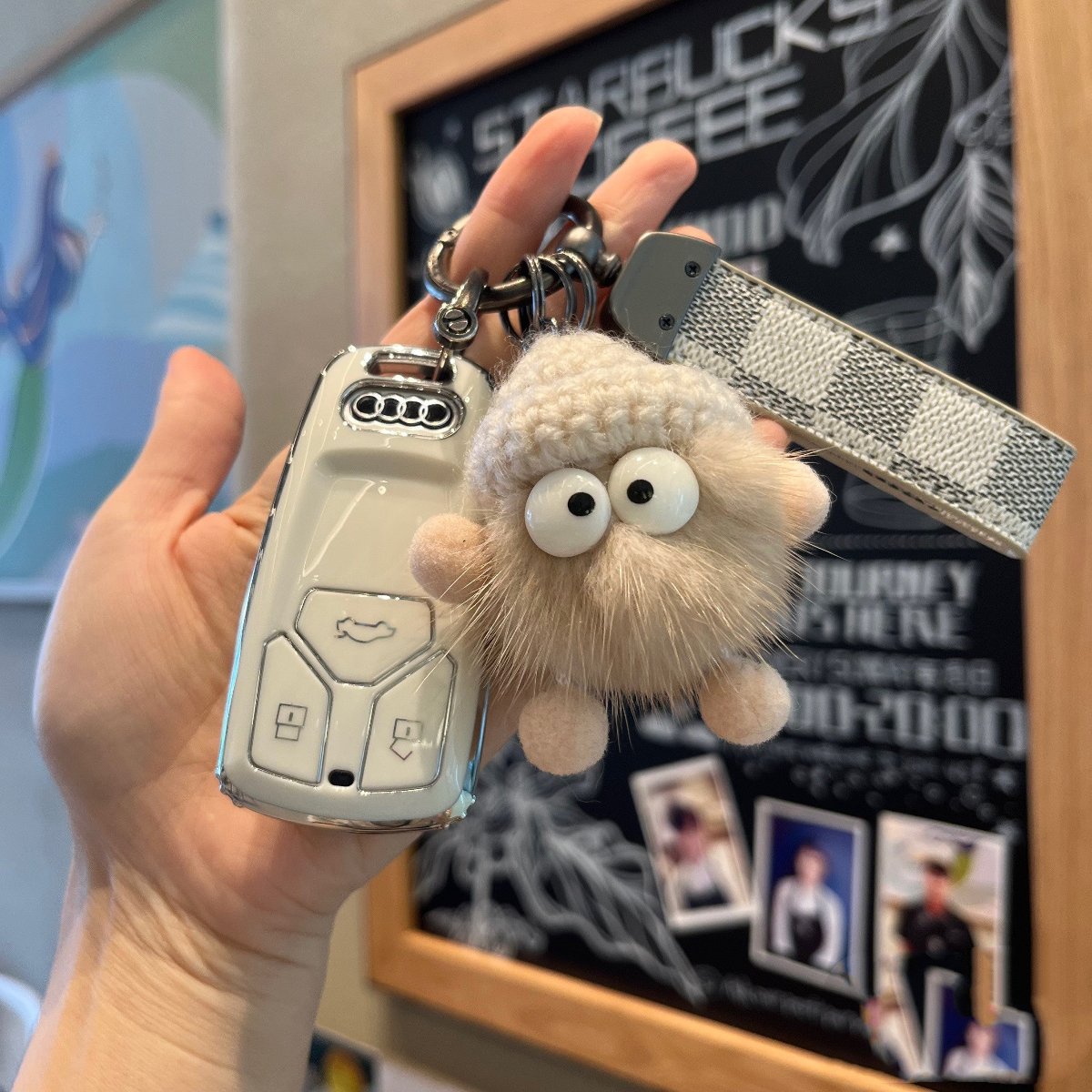 Audi Cute Key Fob Cover Case Protector - Purple, Silver, Gray, Black，