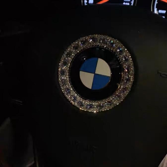 BMW Bling Steering Wheel LOGO Sticker Decal