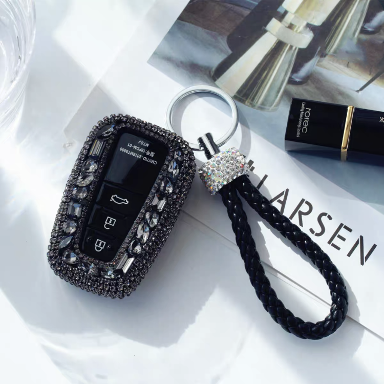 Black Toyota Bling Car Key Holder FOB