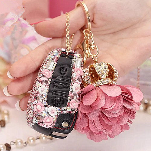 Bling Car Key Holder with Rhinestones for Audi Q3 tt A3 A6 A1 A4