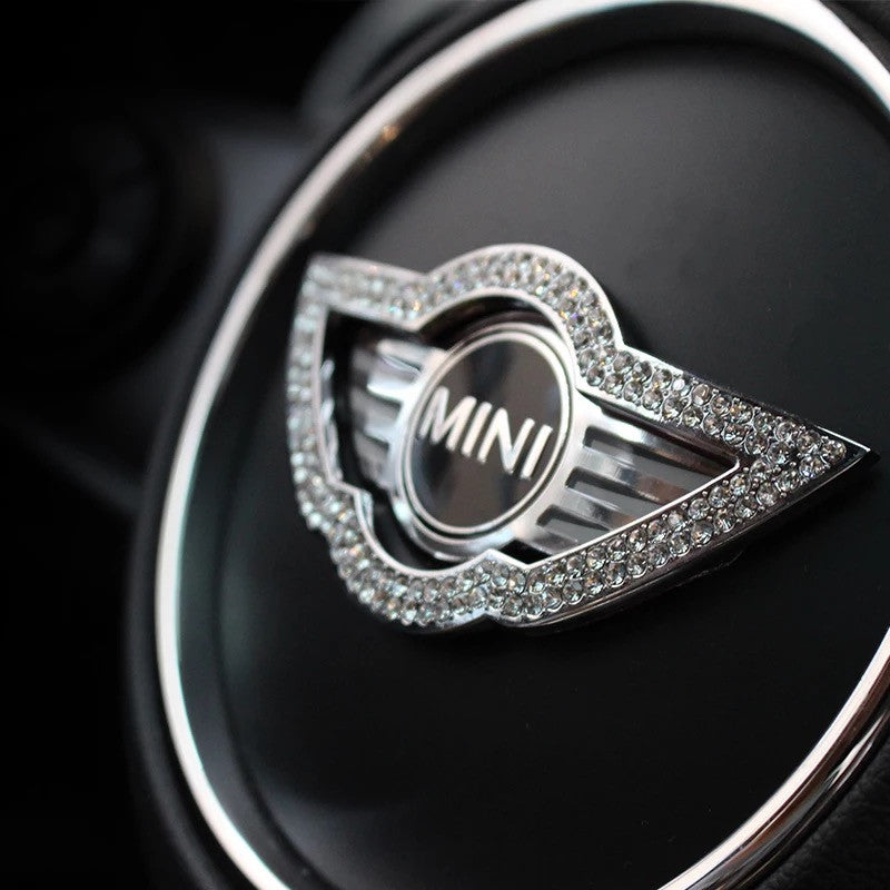 Bling MINI Wing Steering Wheel LOGO Sticker