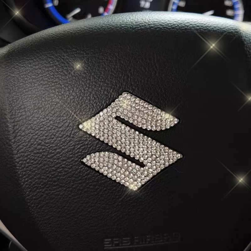 Bling Suzuki Emblem Decal for Steering Wheel LOGO Sticker