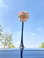 Cute Pink Bow Flower Car Antenna Topper Decoration