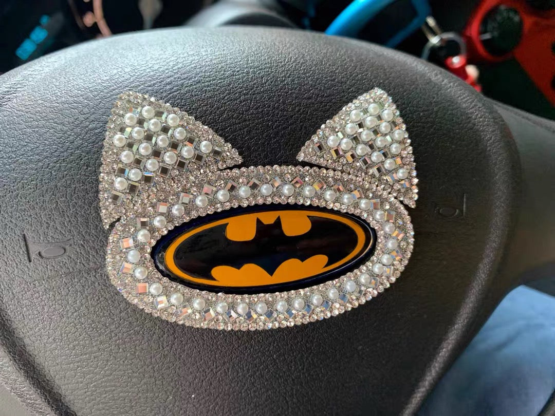 Pink FORD Bling Front or Rear Grille or Steering Wheel Emblem Rhinesto ...