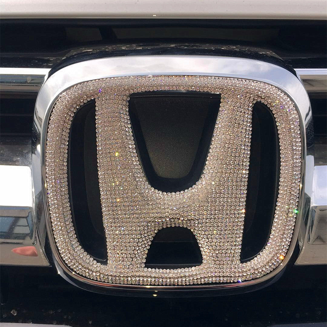 HONDA Bling LOGO Front or Rear Grille Emblem Decal Made w/ Rhinestone ...