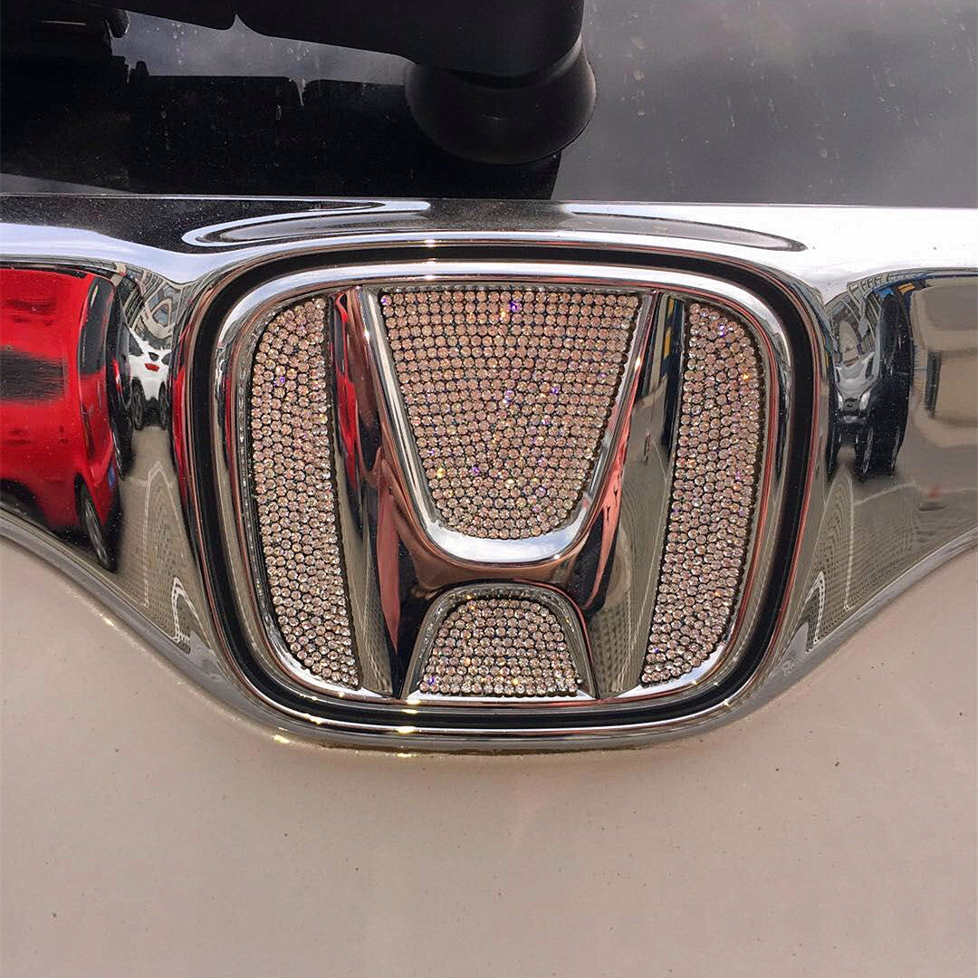 HONDA Bling LOGO Front or Rear Grille Emblem Decal Made w/ Rhinestone ...