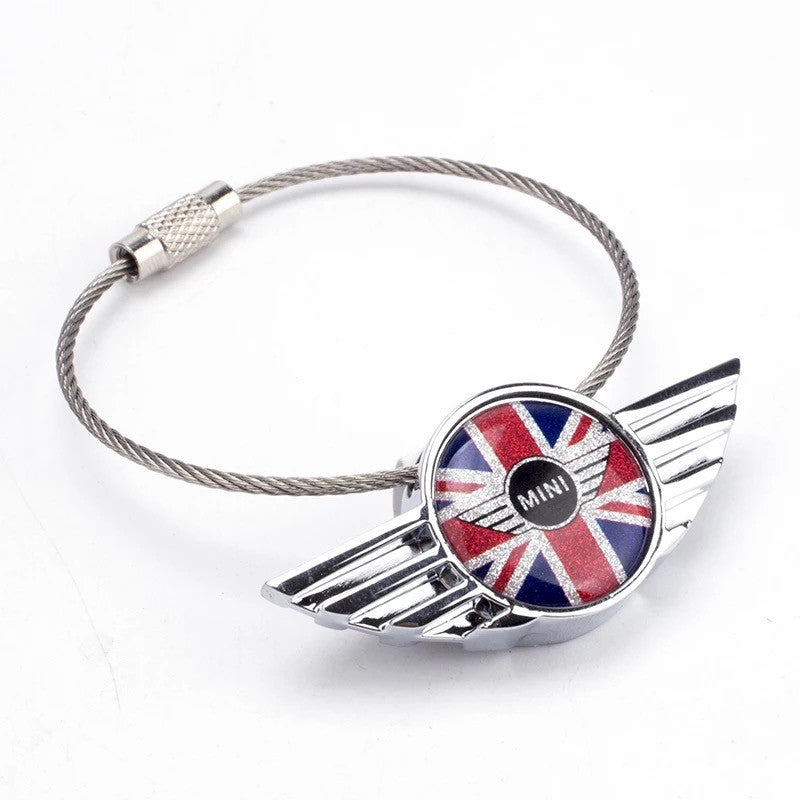 Mini Cooper Jack Union Checkers JCW Car Key Chain Keychain Key Ring Ho ...