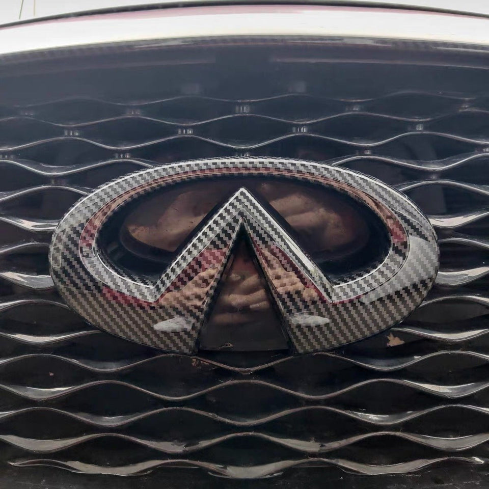 INFINITI QX50 Chrome Logo Emblem Carbon Fiber Pattern Badge Symbol