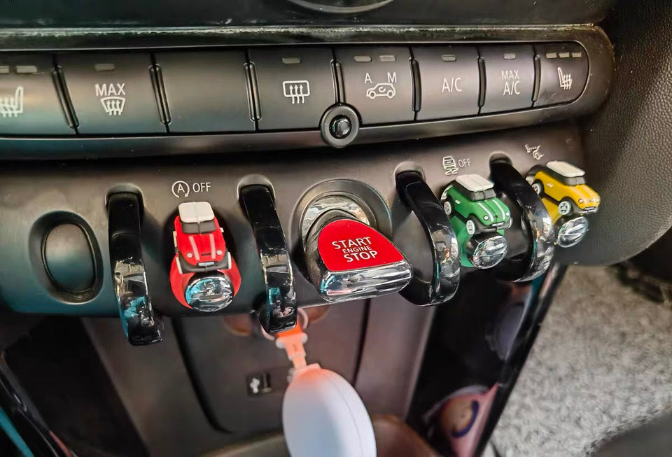 Mini Cooper Center Console AC Control Buttons Ring Decorations - Mini
