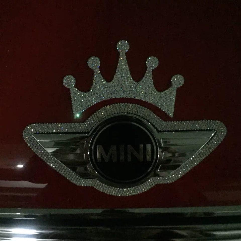 Crown Bling Emblem Sticker- Sparkling Decal