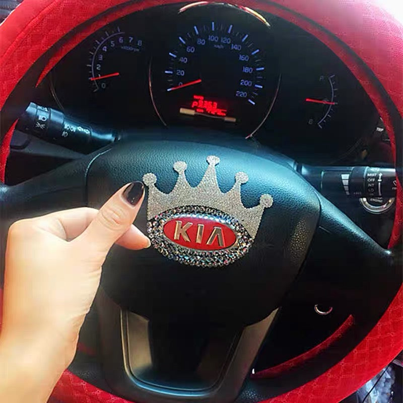 Crown Bling Emblem Sticker- Sparkling Decal