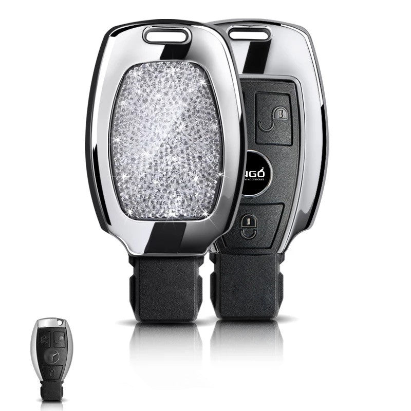 Bling Bedazzled Mercedes Benz C200 GLC260 GLA200 GLK E Class Car Key H ...