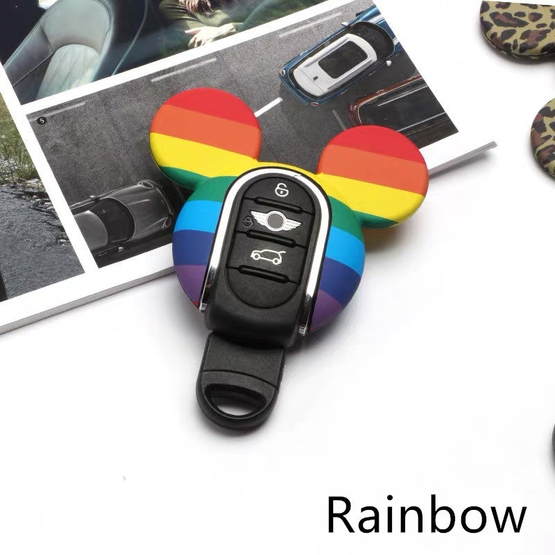 Mini Cooper Mickey Minnie Mouse Inspired Key Fob Cover Case Protector